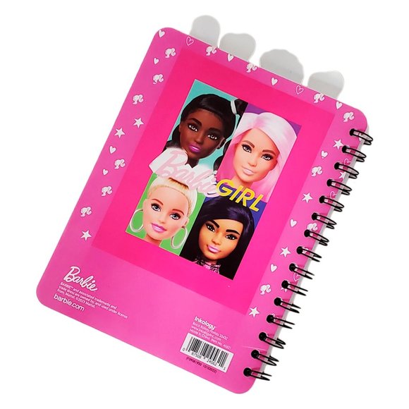 Barbie | Office | New Barbie Cute Pink Journal Diary 4 Tabs Spiral ...